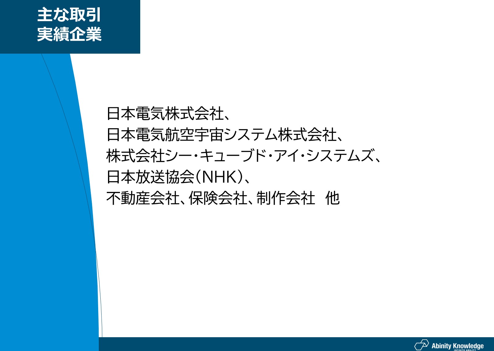 会社紹介 | アビニティー・ナレッジ株式会社